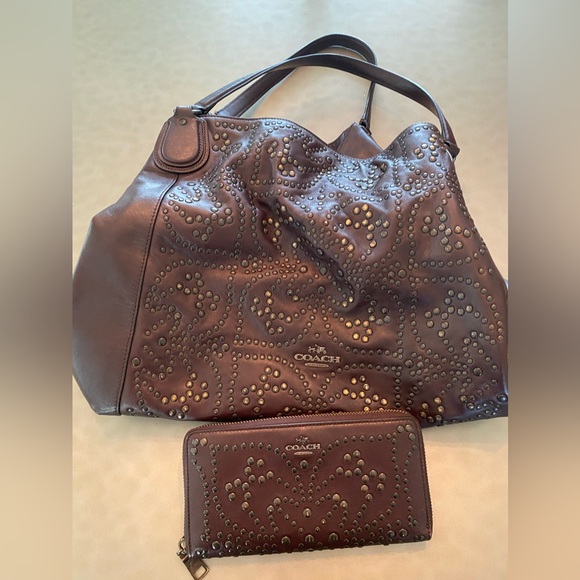 Coach | Bags | Coach Western Rivet Lesther Hobo Bag Ox Blood | Poshmark